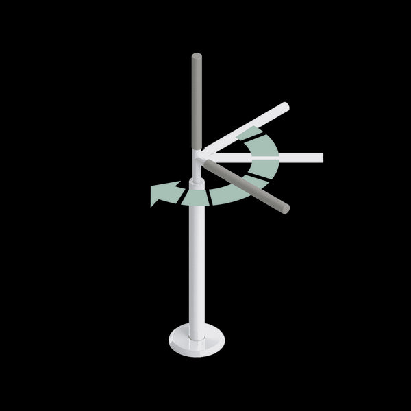 Advantage Rail™ Bariatric Portable (Floor Mounted) Transfer Pole - AR-PT-HD | TENSnet.com