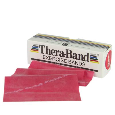 TheraBand Latex Exercise Band, 100 yard roll - Red - medium (2, 50-yd ...