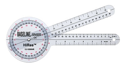 Baseline Plastic Goniometers, Baseline Angled Plastic Goniometer, 16 cm