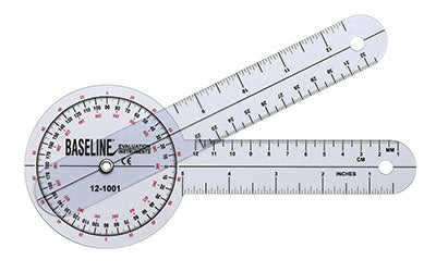 Baseline Plastic Goniometers, Baseline Angled Plastic Goniometer, 16 cm